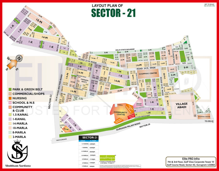 HUDA Sector Maps - Get All the Maps of HUDA Sectors in Gurgaon