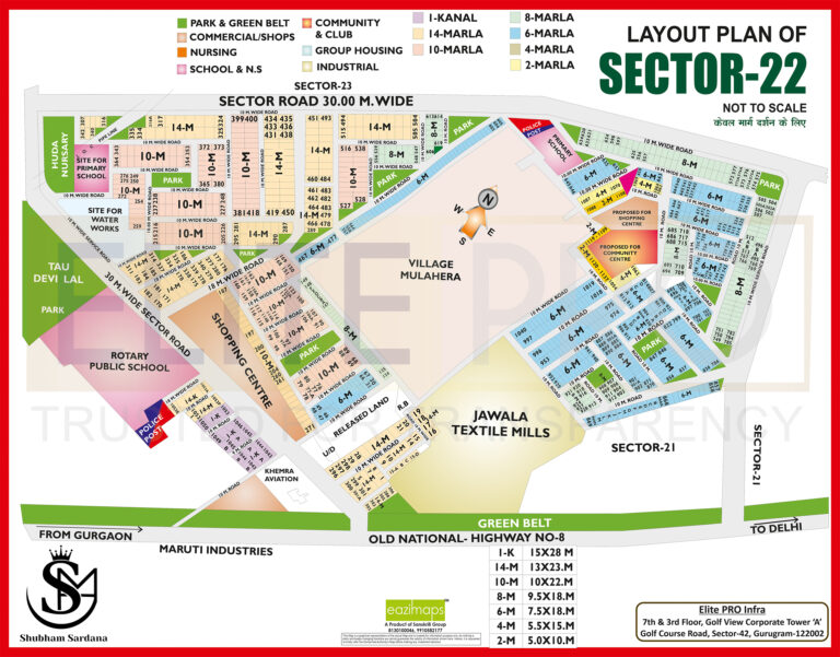 HUDA Sector Maps - Get All the Maps of HUDA Sectors in Gurgaon