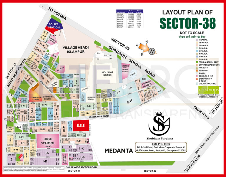 HUDA Sector Maps - Get All the Maps of HUDA Sectors in Gurgaon
