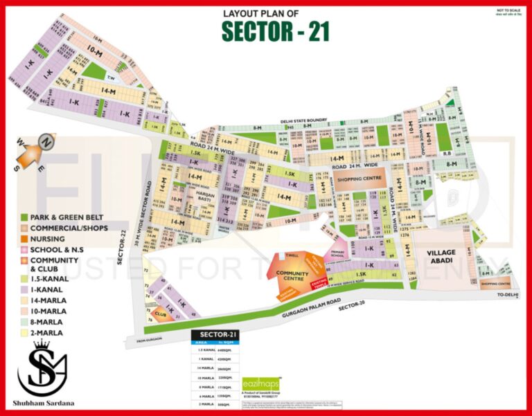 HUDA Sector Maps - Get All the Maps of HUDA Sectors in Gurgaon