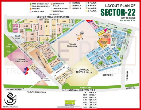 HUDA Sector Maps - Get All the Maps of HUDA Sectors in Gurgaon