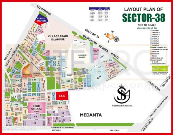 HUDA Sector Maps - Get All the Maps of HUDA Sectors in Gurgaon